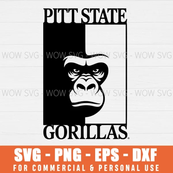 Pitt State Svg Pittsburg State Gorillas Svg - Wow SVG