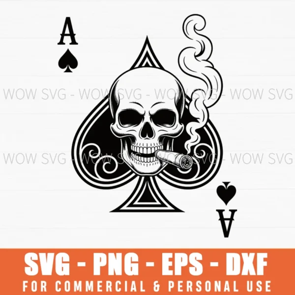 Ace Of Spades Skull Svg