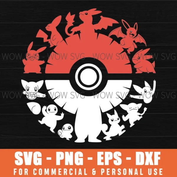 Poekeymon Pokeball Svg – Funny Parody Monster Ball Cut File - Wow SVG