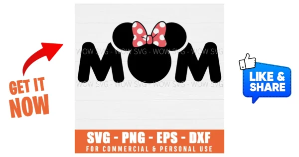Minnie Mouse Mom Mothers Day Svg - Wow SVG